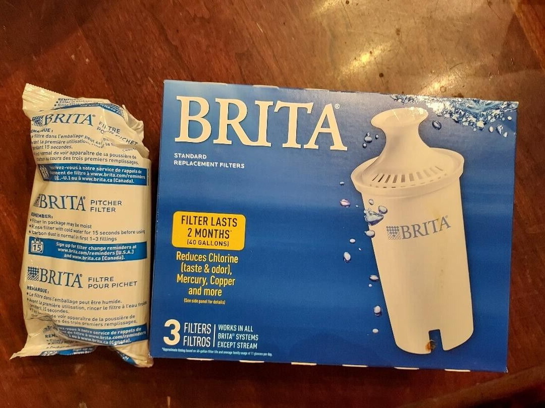 Brita Water Pitcher Filter standard Replacement 3 pack + one! 4; free ...
