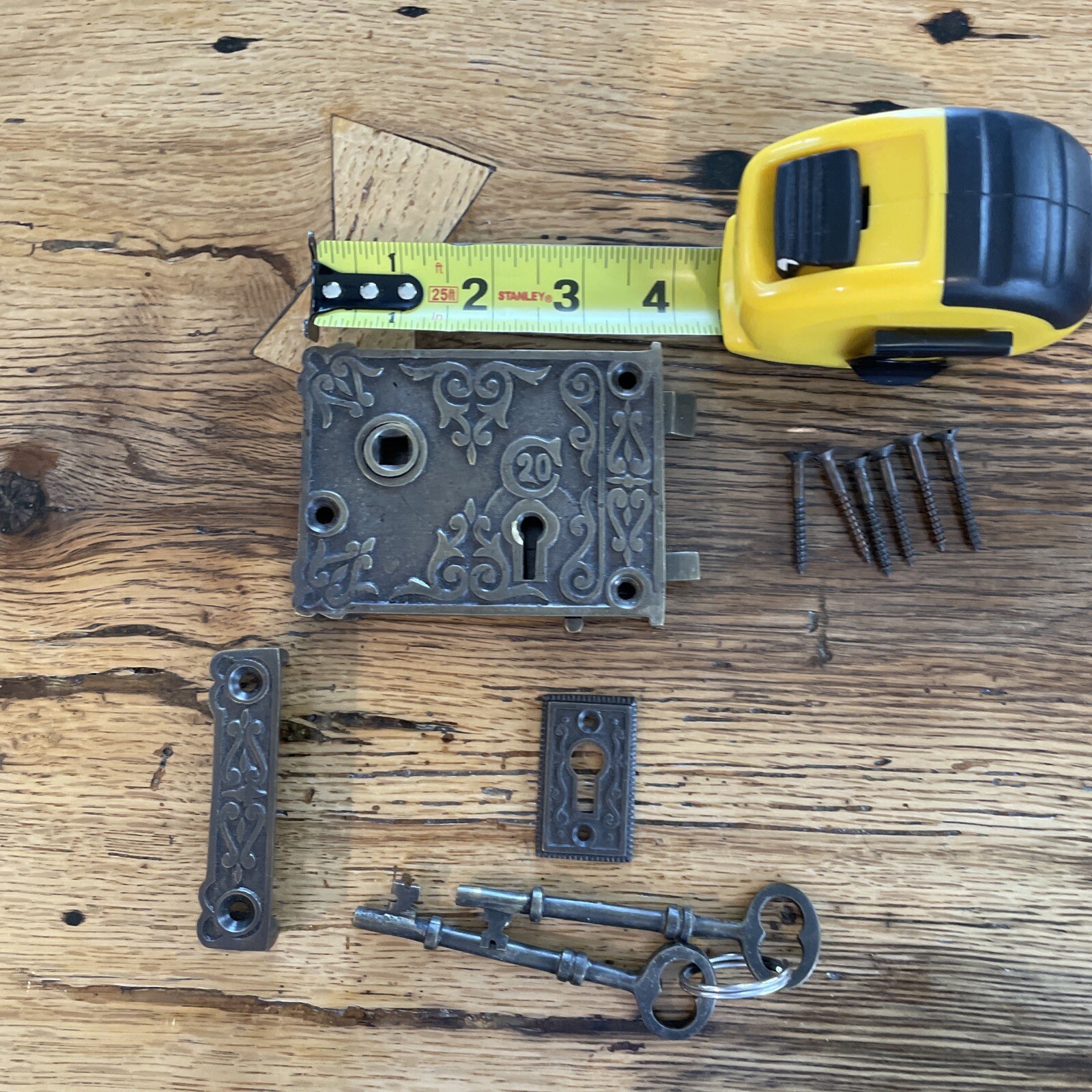 Antique Reproduction Brass Ornate Rim Lock New | eBay