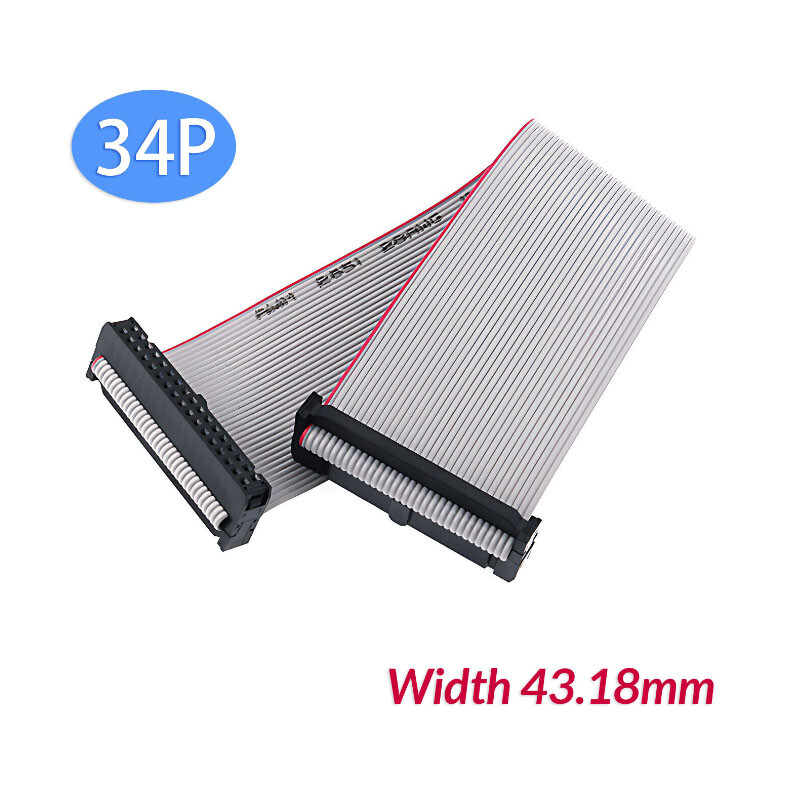 IDC 6-64 Pin Flat Ribbon Cable Female Connector, 2.54MM Pitch Length ...