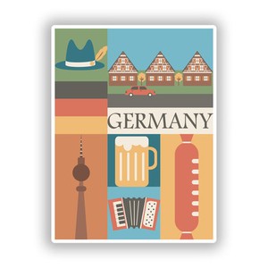 2 x Germany Vinyl Stickers Travel Luggage #10108 | eBay