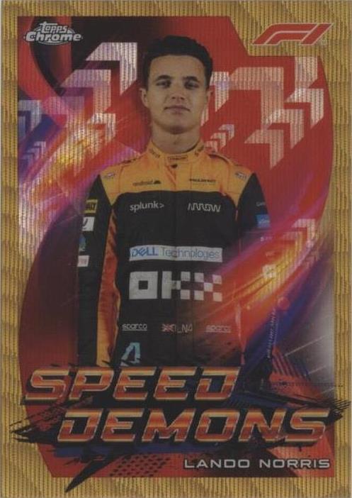 2022 Topps Chrome Formula 1 - Speed Demons Lando Norris #SD-LN Gold ...