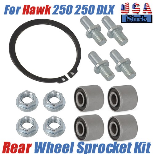 For Hawk 250 Hawk 250 DLX Rear Wheel Sprocket Bushing Bolts & Nuts ...