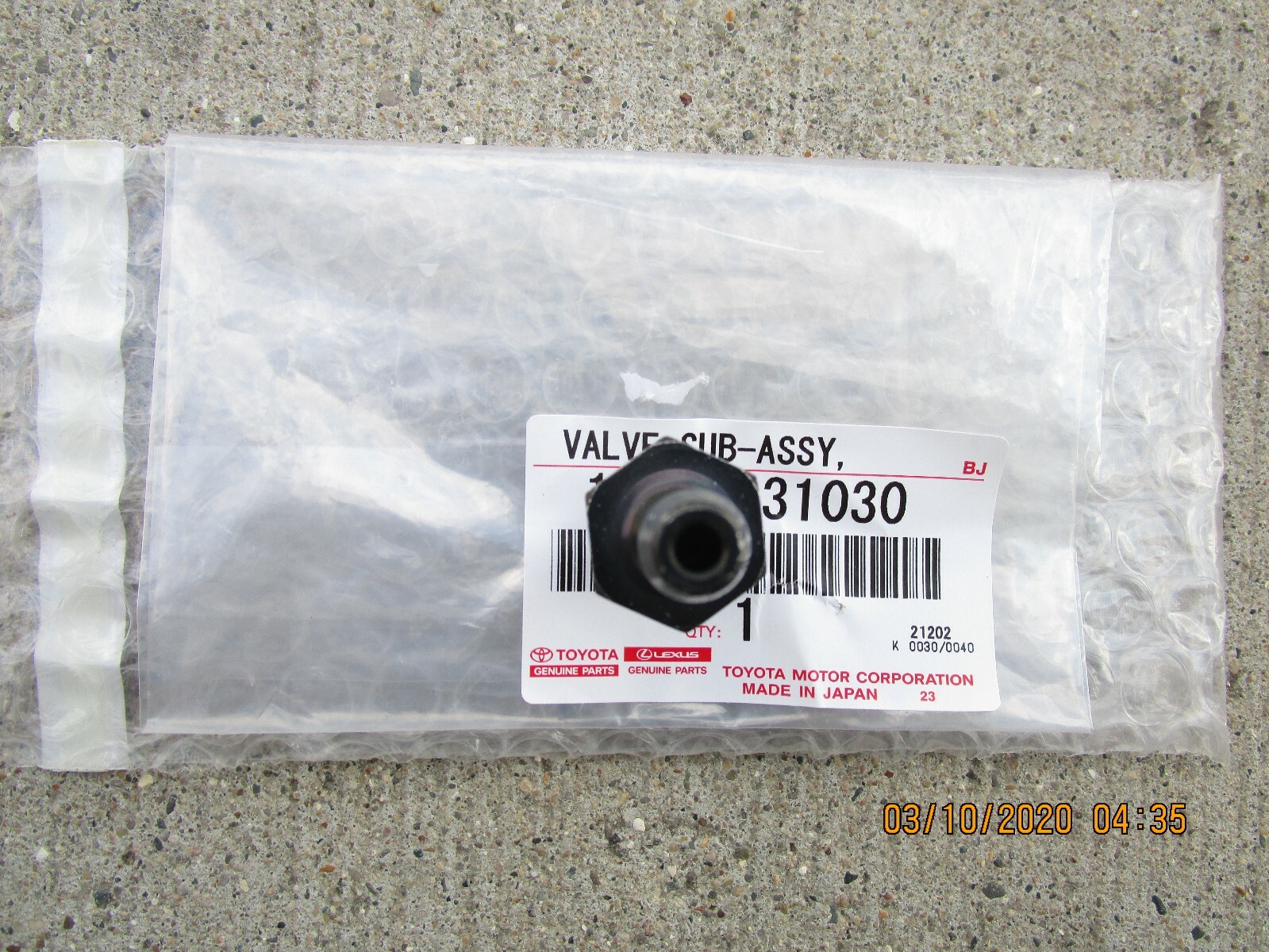 FITS: 05 - 15 TOYOTA TACOMA 4.0L V6 VENTILATION VALVE PCV SUB ASSEMBLY ...