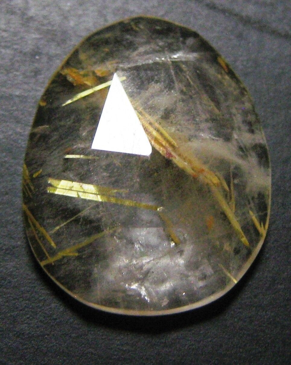 NATURAL GOLDEN RUTILE ROSE CUT FACETED FANCY 7.60 CTS LOOSE GEMSTONE D ...