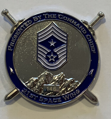 US Air Force 21st Space Wing Command Chief Serialized Challenge Coin | eBay