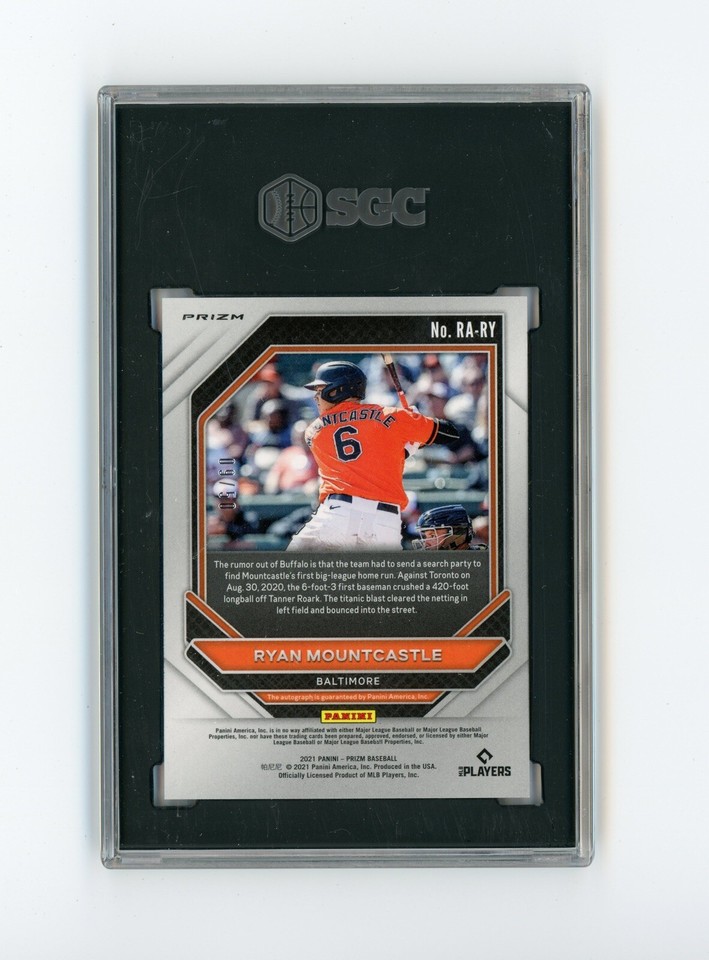 2021 Panini Prizm Ryan Mountcastle #RA-RY Pink Rookie Auto /50 SGC 9/10 ...