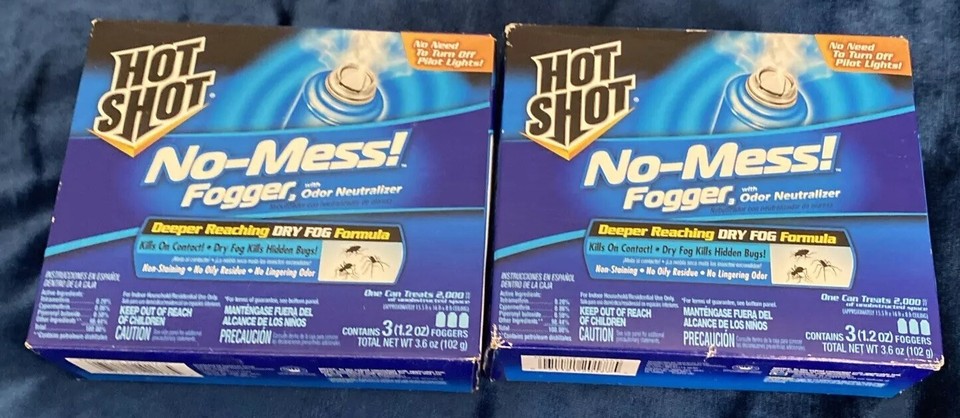 Hot Shot No-mess Fogger With Odor Neutral 1.2 Oz ,3pk Set Of 2 6 Total ...