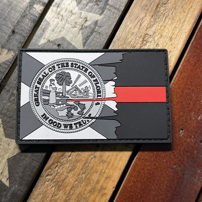 Tattered Subdued FLORIDA State Flag Thin Red Line PVC Patch | eBay
