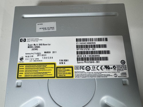 HP LightScribe Desktop 5.25" SATA DVD-RW Disk Drive | GH60L/A2HH ...
