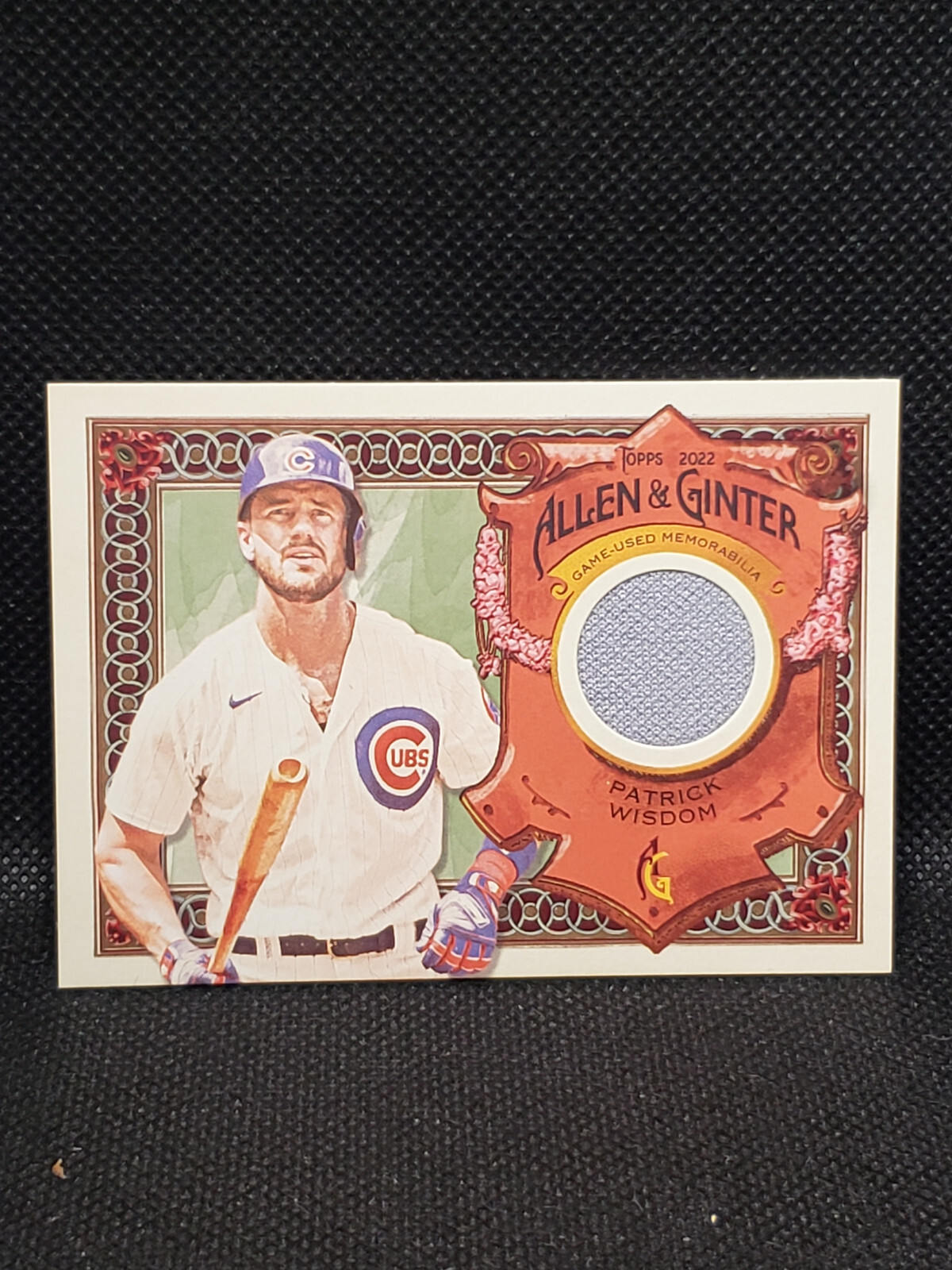 2022 Topps Allen & Ginter #AGRA-PW Patrick Wisdom RELIC CHICAGO CUBS ...