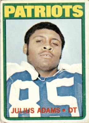 1972 Topps #97 Julius Adams RC New England Patriots GD+ | eBay