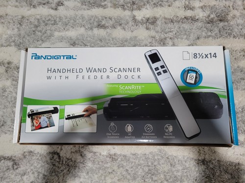 Pandigital Handheld Wand Scanner With Feeder Dock In Red. | eBay