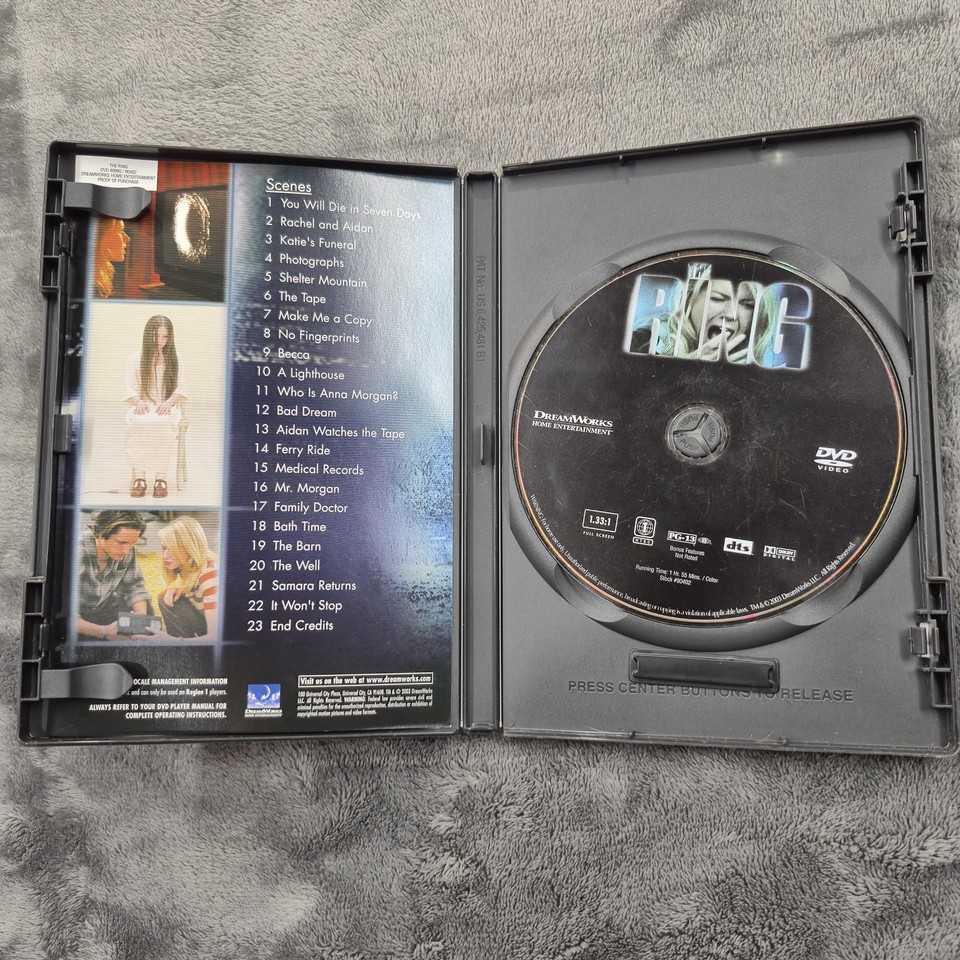 Vintage The Ring DVD Full Screen Region 1 Horror 2002 Naomi Watts ...