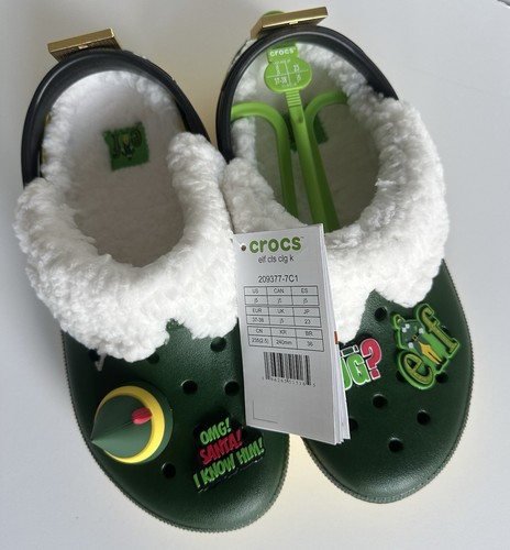 buddy the elf crocs Size 5Y Kids | eBay