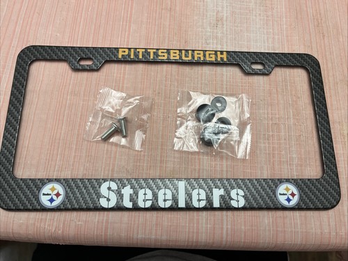 New NFL Pittsburgh Steelers Car Truck Chrome Metal License Plate Frame ...