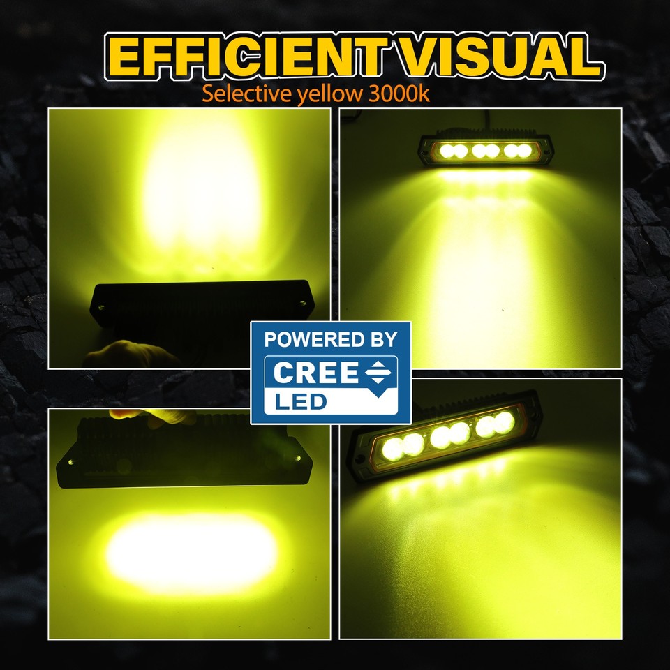 2X 8" 120W Flush Mount Cree LED Work Light Bar Spot Pods Driving ...