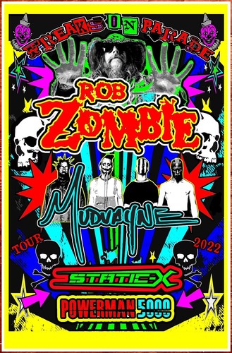 ROB ZOMBIE | MUDVAYNE | STATIC-X Tour 2022 Ltd Ed RARE Poster! Heavy ...
