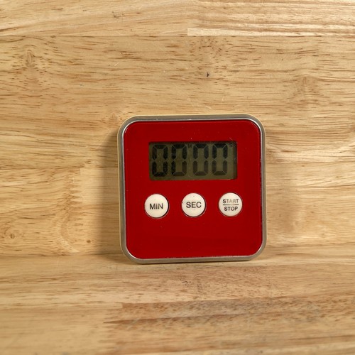Red Portable LCD Display 3-Buttons Digital Kitchen Cooking Timer | eBay