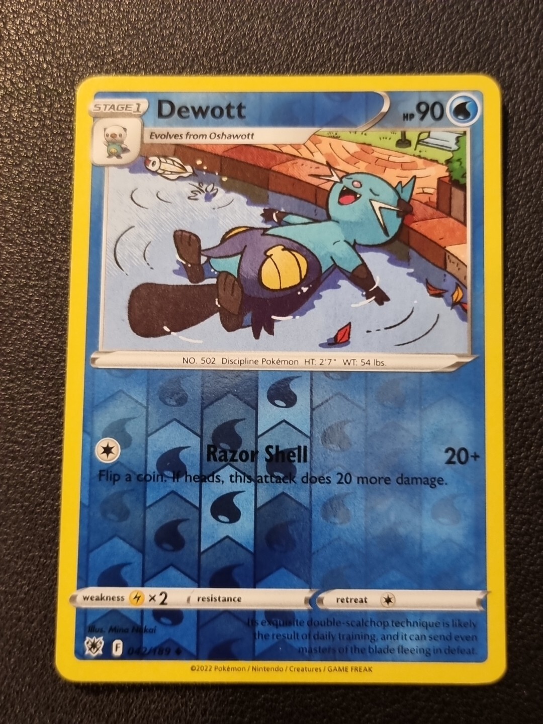 Pokemon Astral Radiance REVERSE HOLO FOIL Dewott 042/189 TCG Card | eBay UK