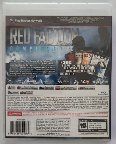 Red Faction Collection PS3 Brand New Game (2014 Action/Adventure) | eBay