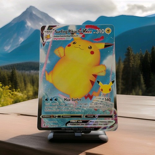Surfing Pikachu Vmax 009/025 Celebrations NM Full Art Ultra Rare ...