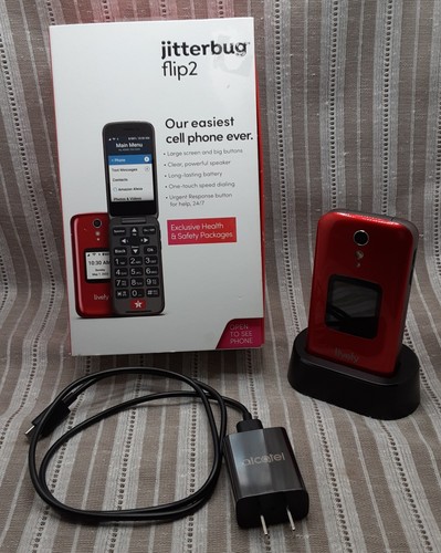 Lively Alcatel Jitterbug Flip 2 Cell Phone for Seniors Tested Working ...