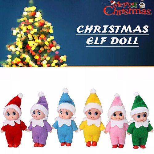 1/6Pcs Christmas Elf Doll On The Shelf Baby Elves Plush Toy Xmas Home ...