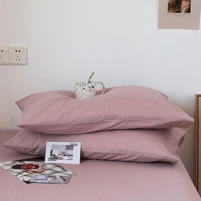 Pink 100% Cotton Pillowcase Set - Envelope Closure(without pillow core ...