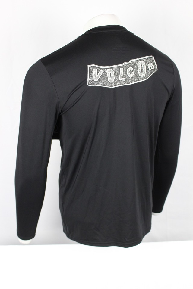 Volcom Men's Stone Pistol Long Sleeve Shirt Thrashgaurd Loose Fit Black ...