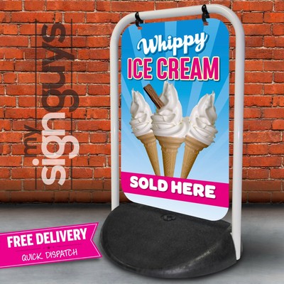 Whippy 99 Ice Cream A Board Pavement Sign Aboard Cafe Catering Ices ...