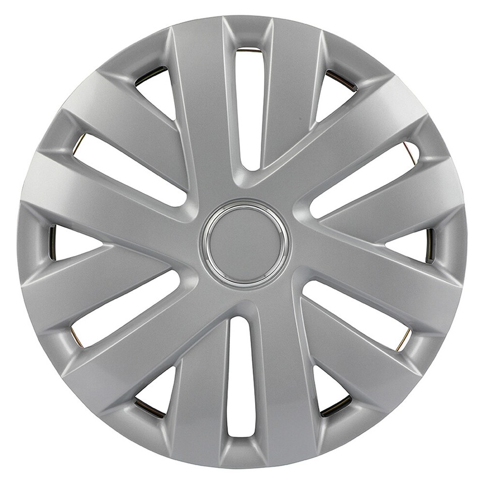 4x 16 inch Hub Caps PP Tire & Rim Covers Silver Cover Kit Fits All ...