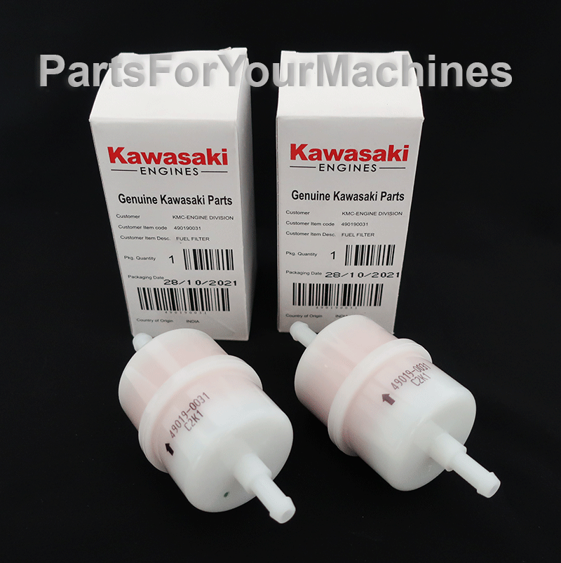 2 OEM KAWASAKI FUEL FILTER (LARGER STYLE), ALL 730V 850V EFI KAWASAKI ...
