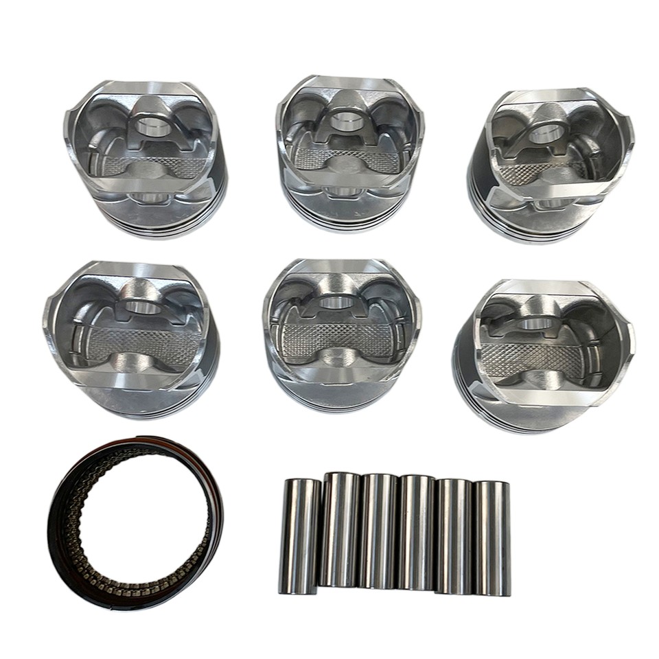 Pistons Set/6 And CAST Rings For 1996-2006 Jeep 4.0L 242 STD L6 OHV 12v ...