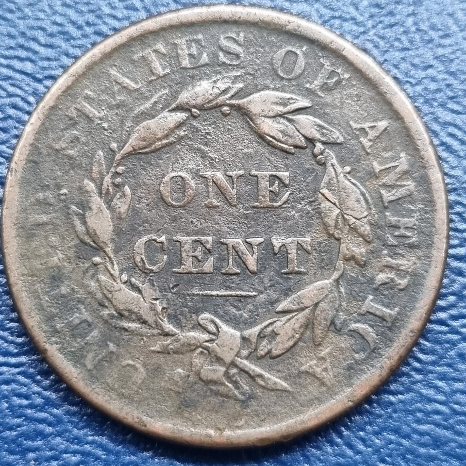 1835 Coronet Head Large Cent 1c Copper Coin Better Grade VG Details ...