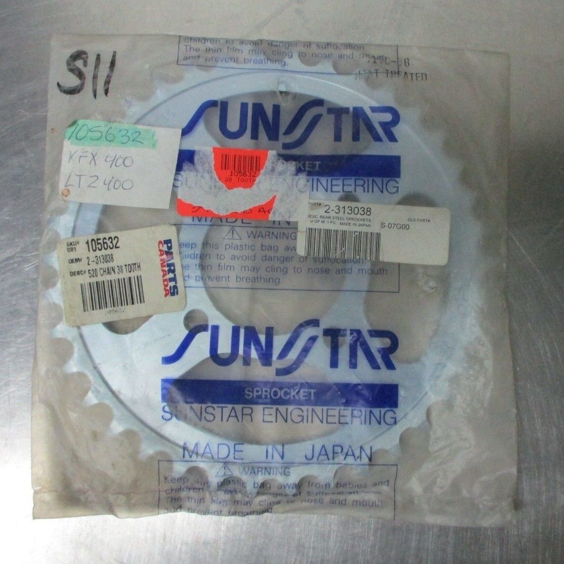 Sunstar - 2-313038 - Steel Rear Sprocket, 38T | eBay