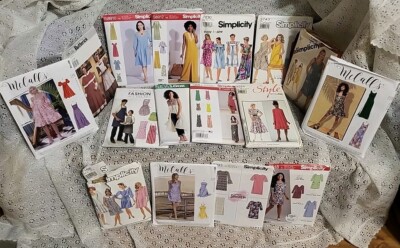 Lot Of 16 Simplicity & McCall's Sewing Patterns-Mostly Uncut-Dresses ...