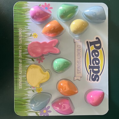 Peeps Beauty Blender Makeup Sponge Dry Buildable Full Coverage - 12 ...