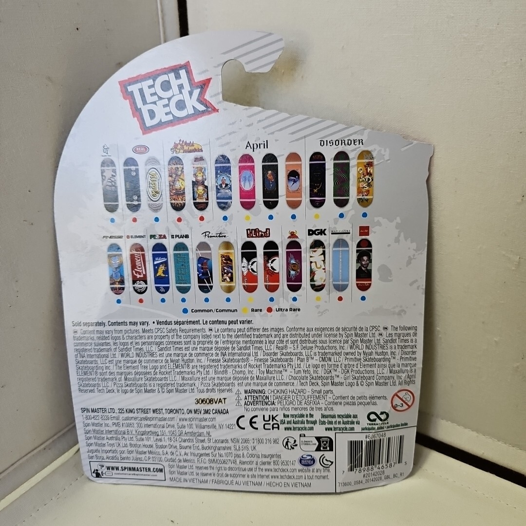 Tech Deck Element Red Black Skateboard Board New 2023 Spin Master 25 ...