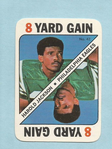 1971 Topps Football Game Insert Harold Jackson #42 Philadelphia Eagles ...