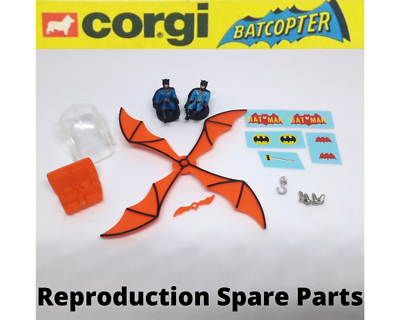 Corgi 925 Batman Batcopter Bat Copter Reproduction Spare Parts Choose ...