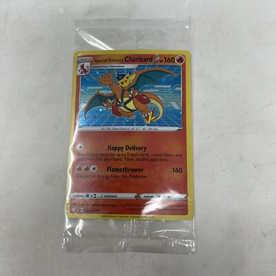 Special Delivery Charizard Promo Card Pokemon Center SWSH075-Safe QUICK ...