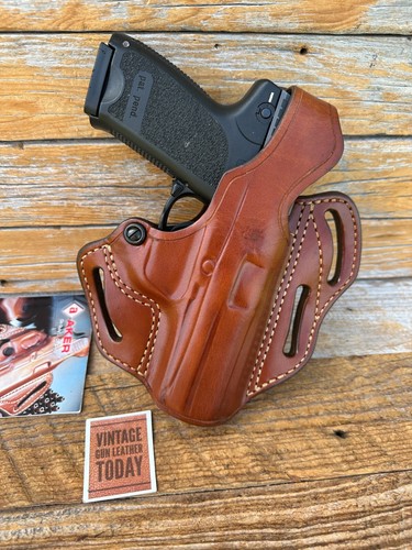 AKER Brown Leather 3 Slot OWB Holster For H&K HK USP 40 / 9 Strong ...