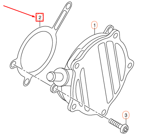 OEM AUDI A4 4K B8 VACUUM PUMP GASKET 06E145417A OE | eBay