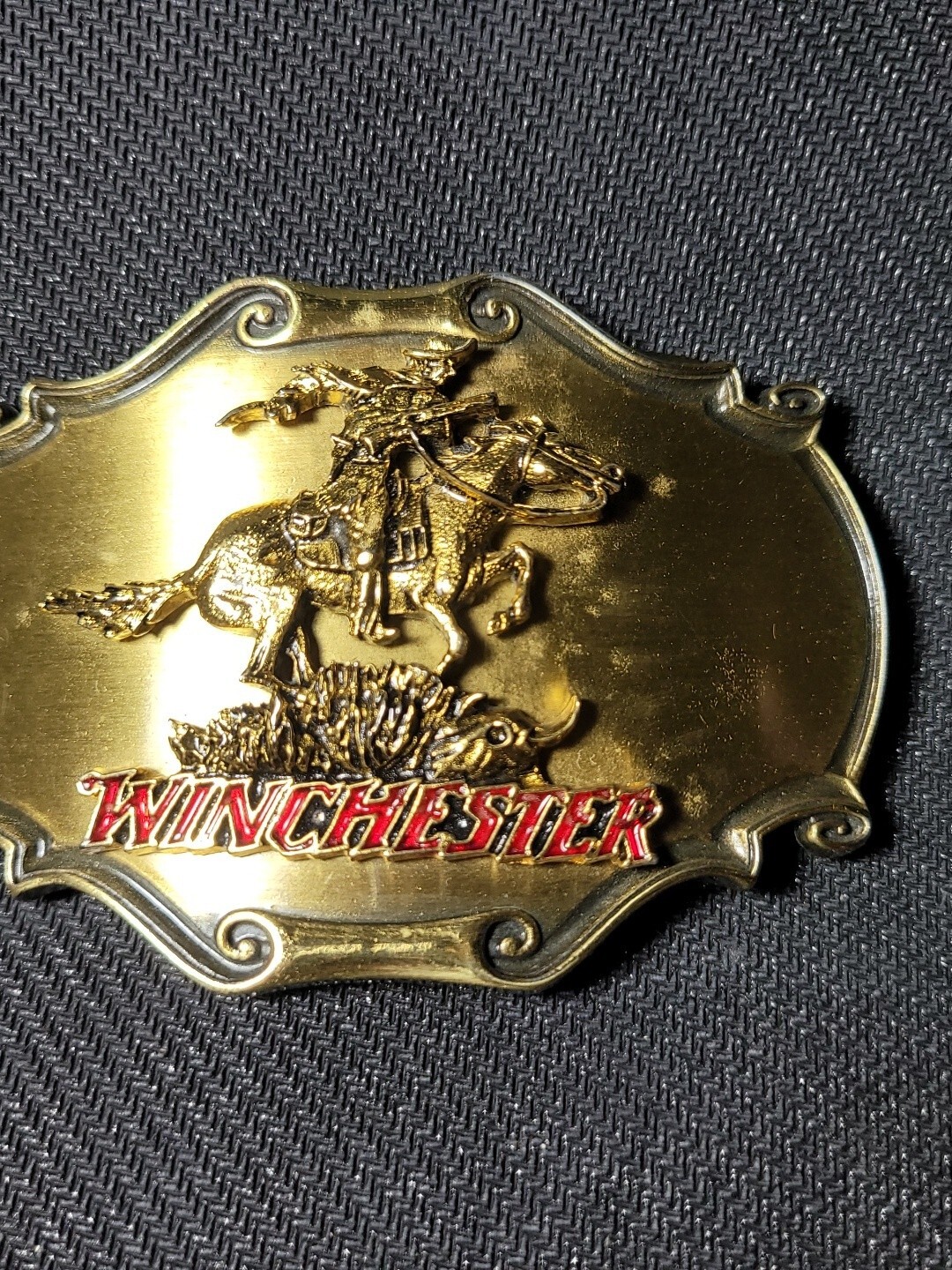 Vintage Rare Winchester Belt Buckle - Gem