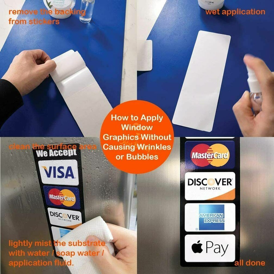 We Accept Visa Master AE PayPal Cashier Store Door POS Credit Card ...