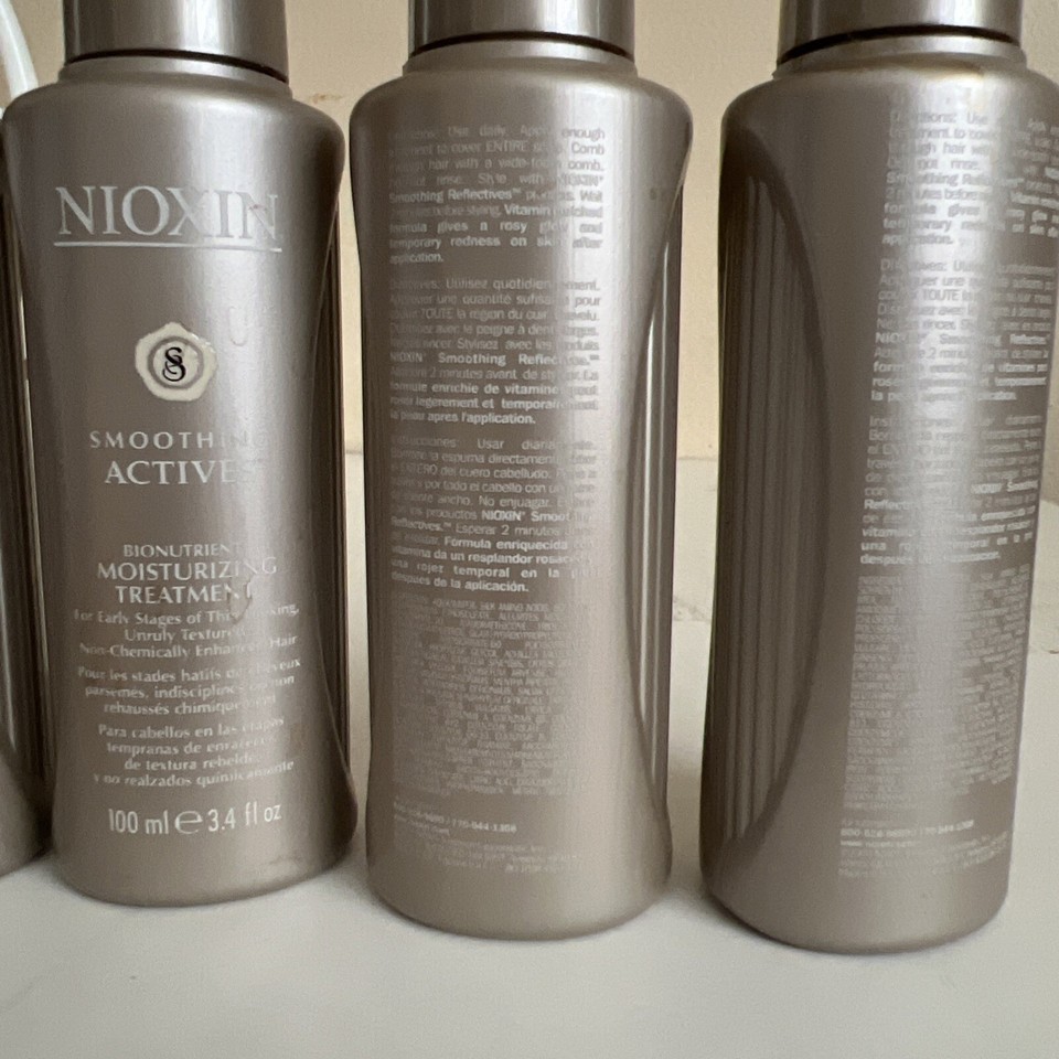 5X Nioxin Smoothing Actives & Protective Treatment 3.4 oz Each As ...