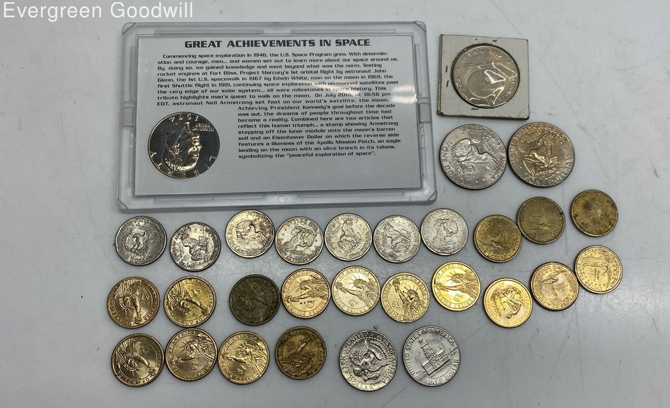 29 Face Value US One Dollar and Half Dollar Coins | eBay
