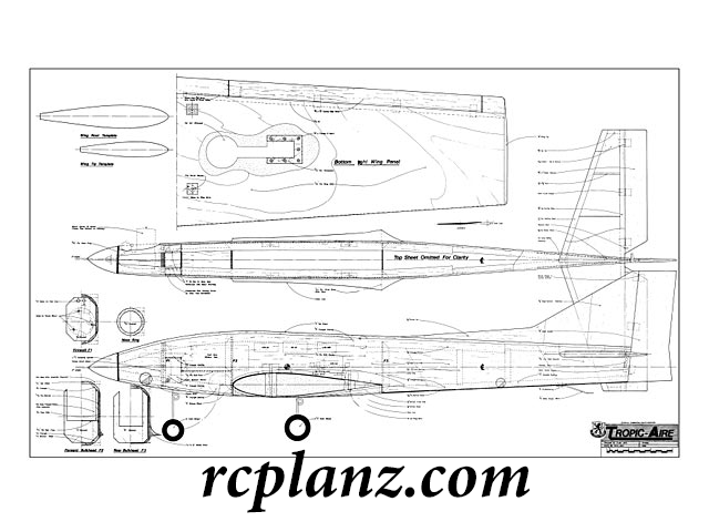 R/C AIRPLANE PLANS & PATTERNS: Tropic-Aire 60" Wingspan - RC Pattern ...