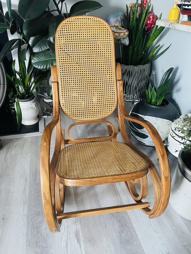 Vintage Mid Century Modern Bentwood Rocking Chair Rocker Thonet-Style ...