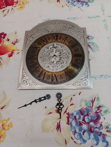 Tempus Fugit Brass Metal Grandfather Clock Face Plate Germany With ...